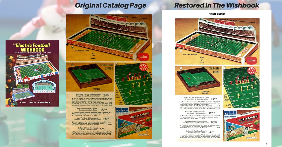 Restoring Catalog Pages For The Electric Football Wishbook