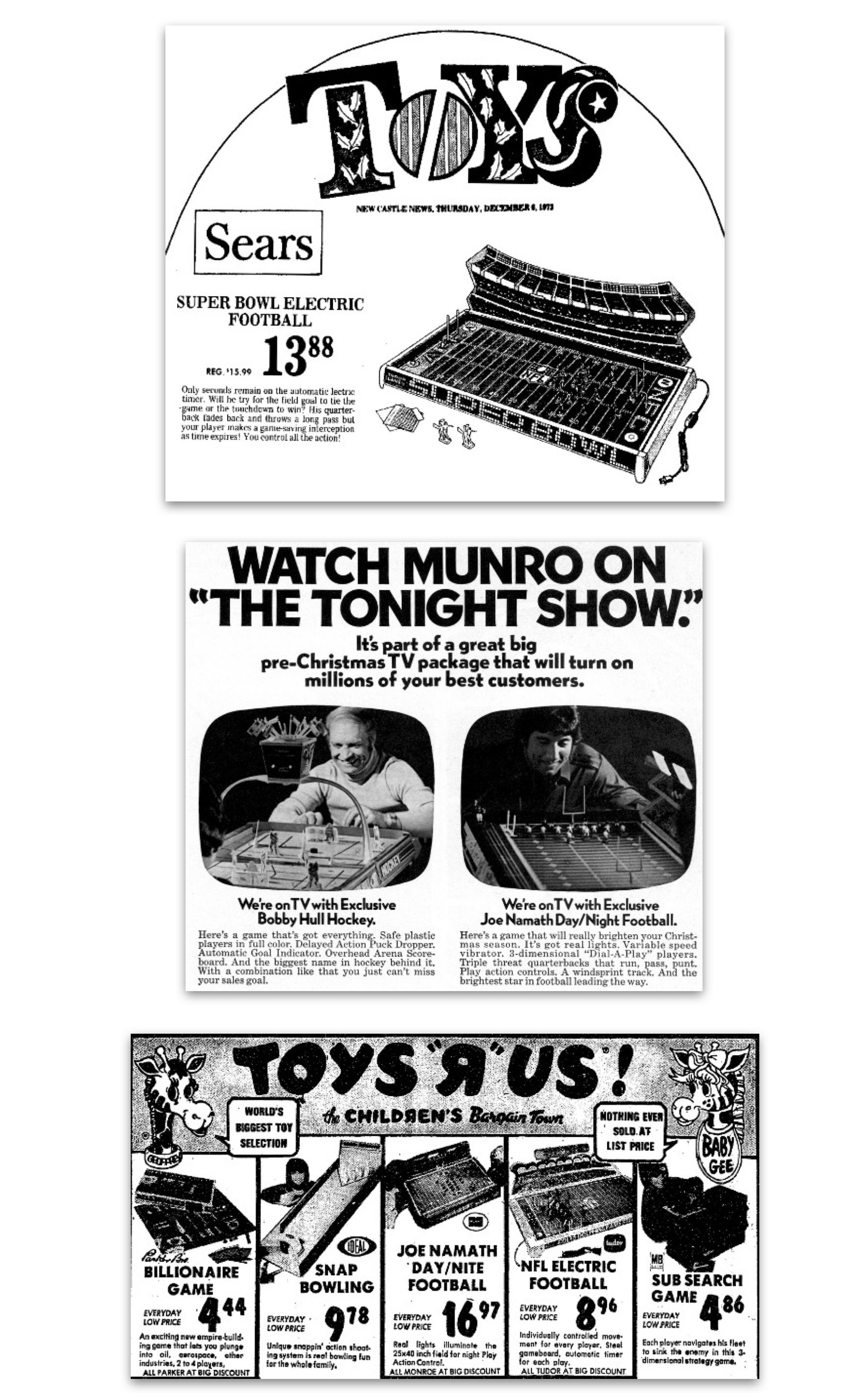 1973 EF ads - Electric Football History The Unforgettable Buzz